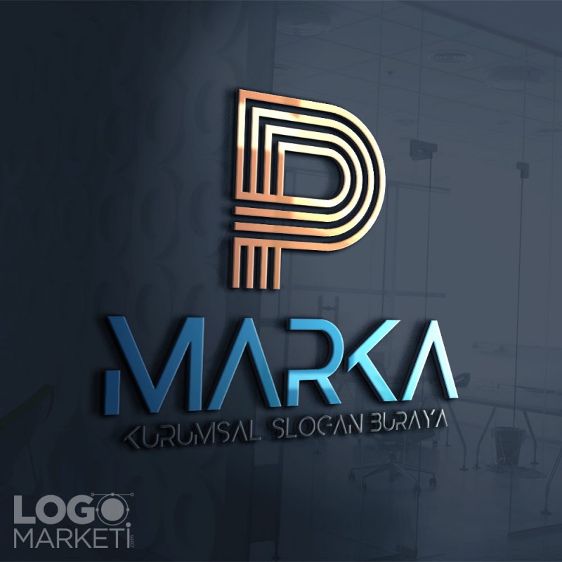 P Harfi Hazır Logo Tasarımı / LM0180
